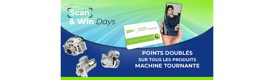 Specialist Club : Doublez vos points avec la machine tournante | Valeo Service